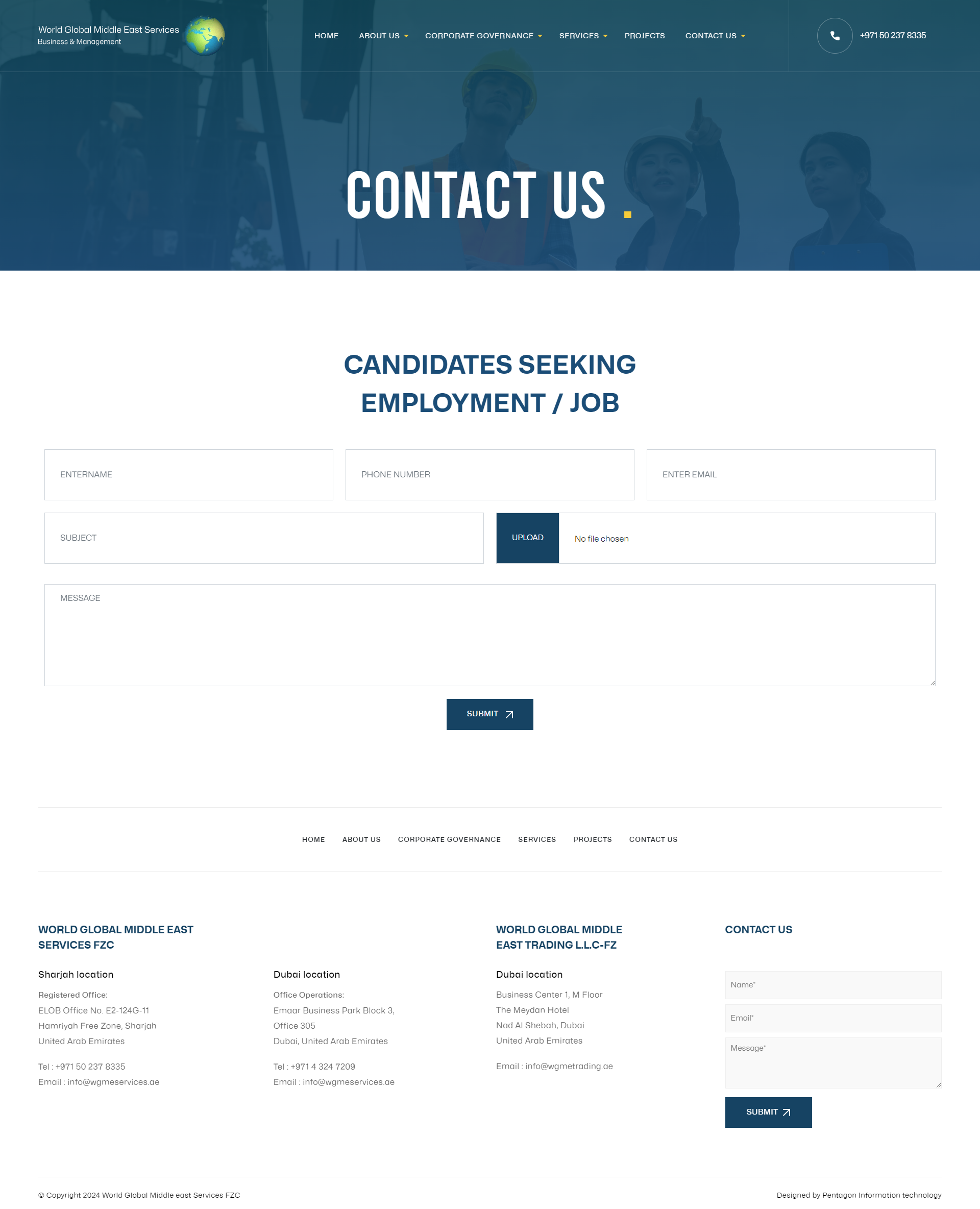 CANDIDATES SEEKING EMPLOYMENT / JOB | WGMES